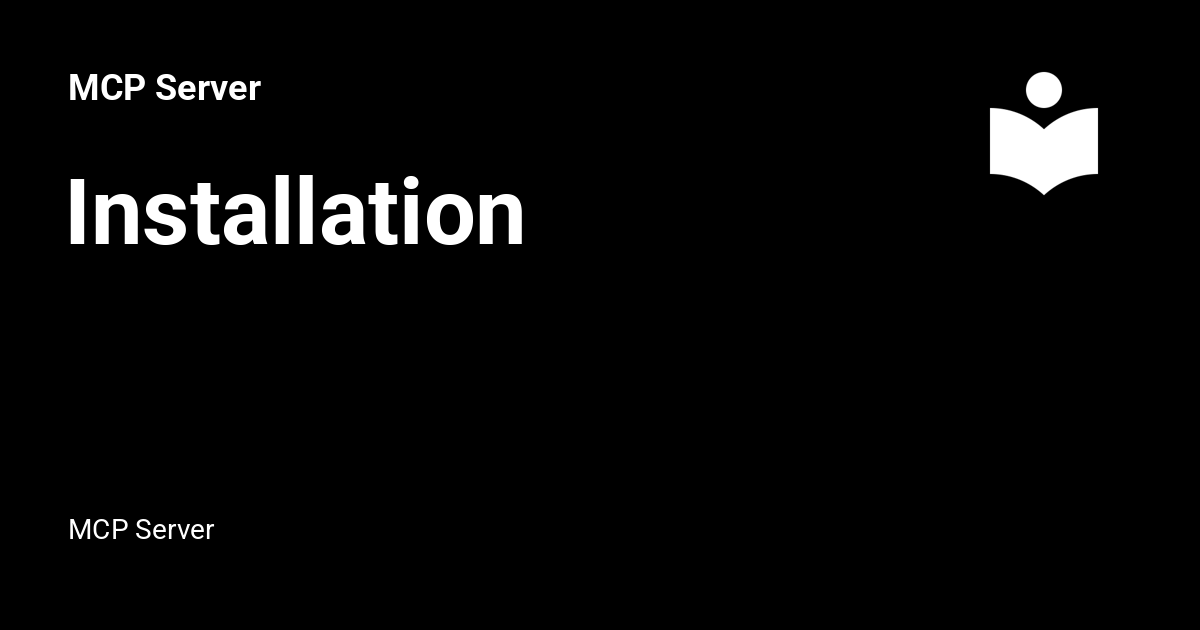Installation - MCP Server